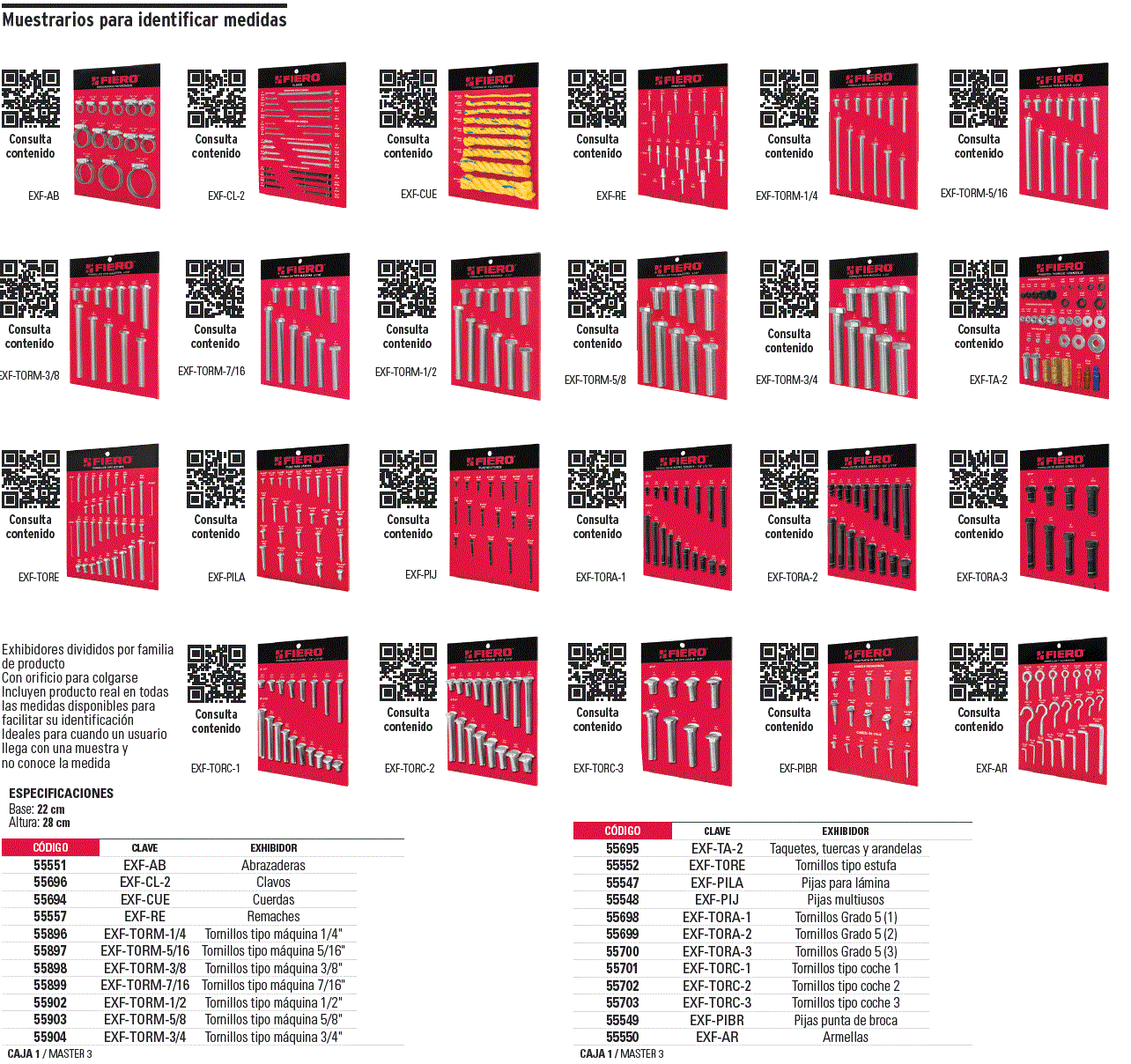 55694 / EXF-CUE TRUPER Exhibidor Fiero de cuerdas de polipropileno